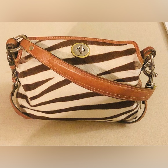 Coach | Bags | Rare Coach Calf Hair Zebra Print Shoulder Bag | Poshmark